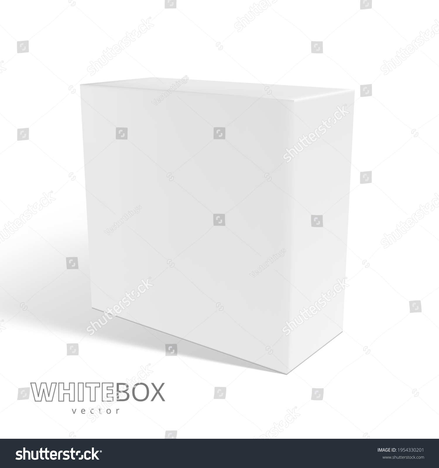 3d White Box Shadow Isolated On Stock Vector (Royalty Free) 1954330201 | Shutterstock