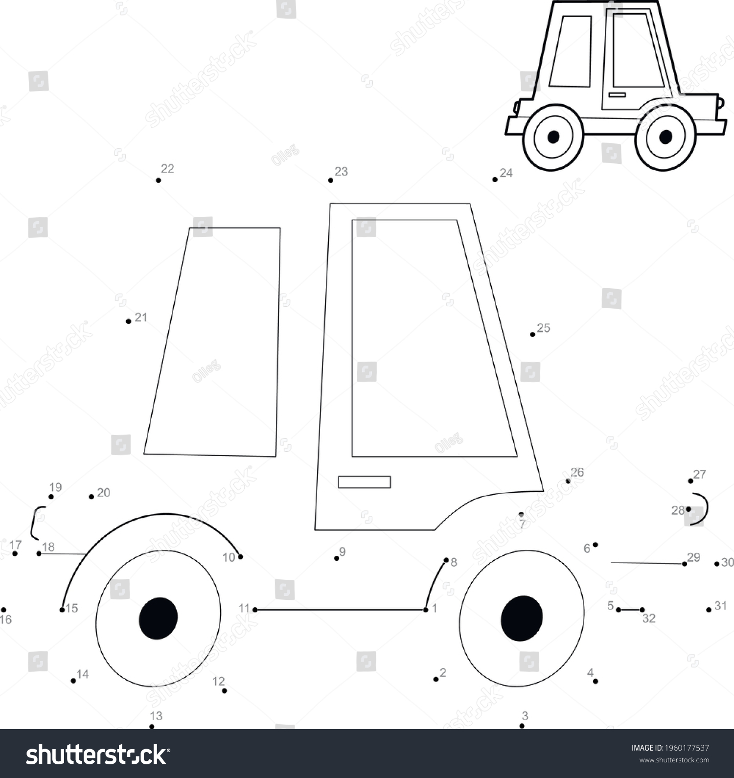 160 Car join the dots 图片、库存照片和矢量图 | Shutterstock