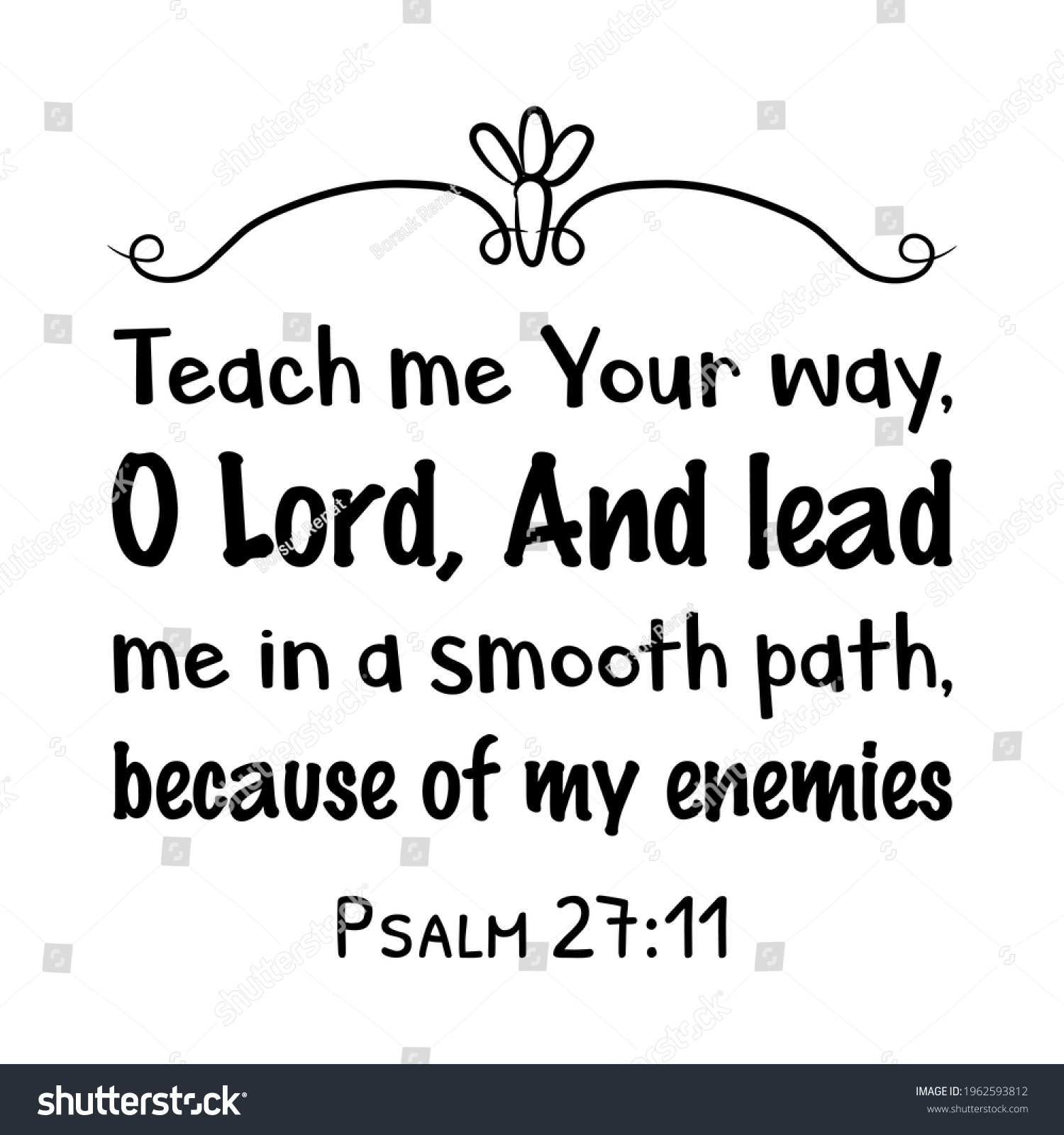 Teach Me Your Way O Lord Stock Vector (Royalty Free) 1962593812 ...