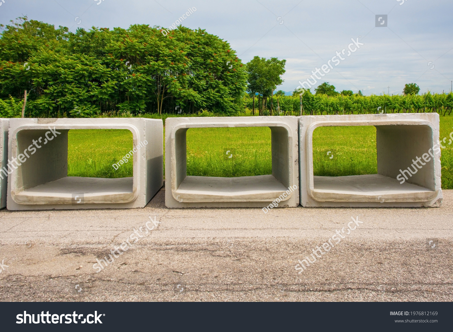 Reinforced Concrete Box Culverts These Square Stock Photo 1976812169 ...