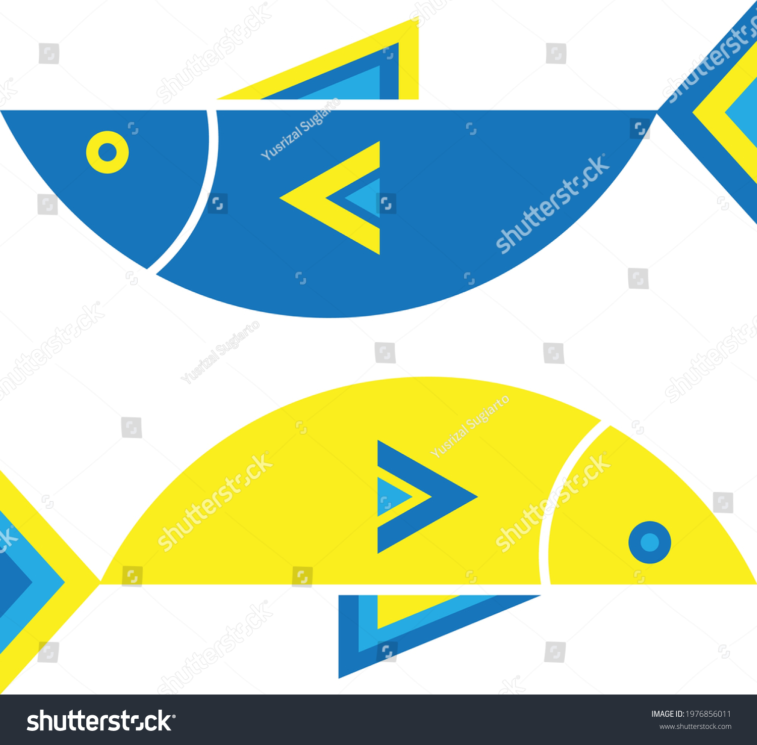 Simple Fish Illustration Minimal Fish Illustration Stock Vector ...