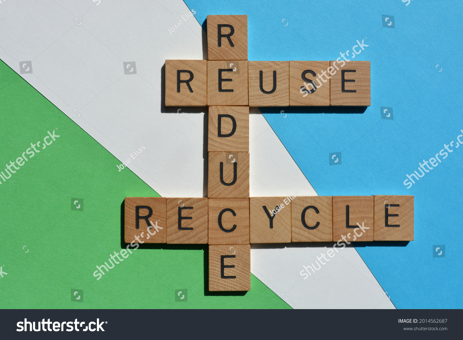 Reduce Reuse Recycle Words Wooden Alphabet Stock Photo 2014562687 ...