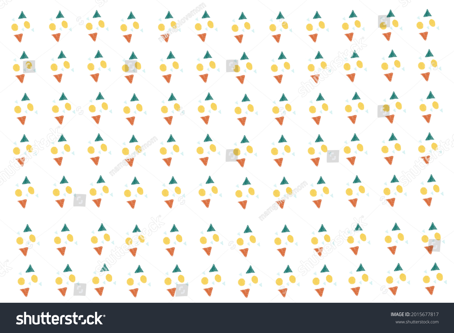 Pastel Color Square Triangle Pattern Drawing Stock Illustration ...
