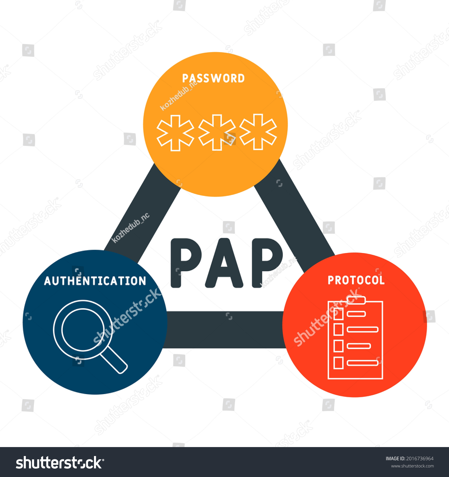Pap Password Authentication Protocol Acronym Business Stock Vector Royalty Free 2016736964