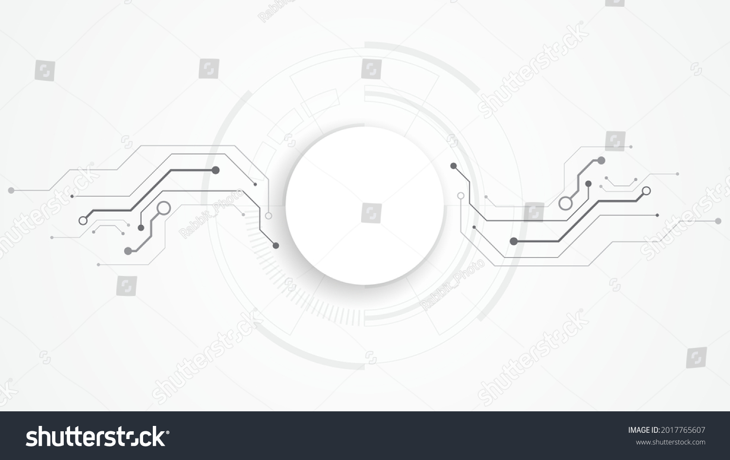 Grey White Abstract Technology Background Various Stock Vector (Royalty ...