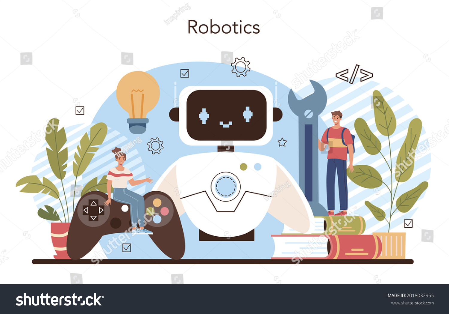 A Child And An Artificial Intelligence Computer: Over 1,364 Royalty ...