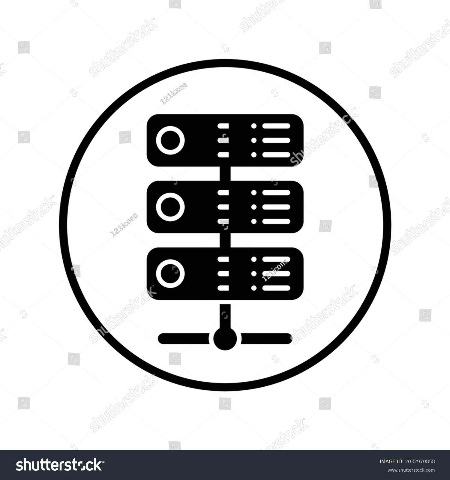 Database Hosting Server Icon Black Vector Stock Vector Royalty Free 2032970858 Shutterstock