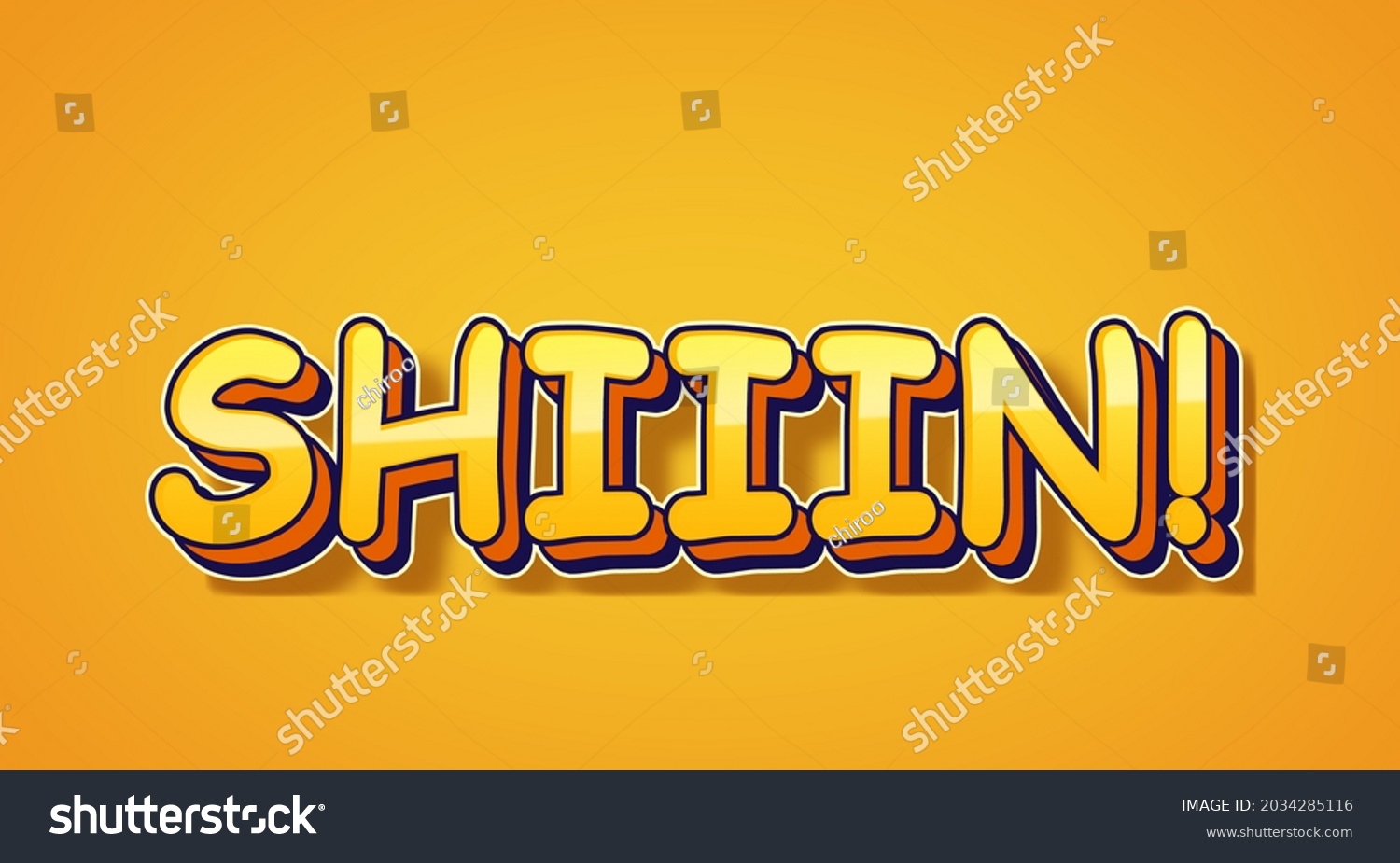 Shiiin Comic Speech 3d Text Style Stock Illustration 2034285116 ...