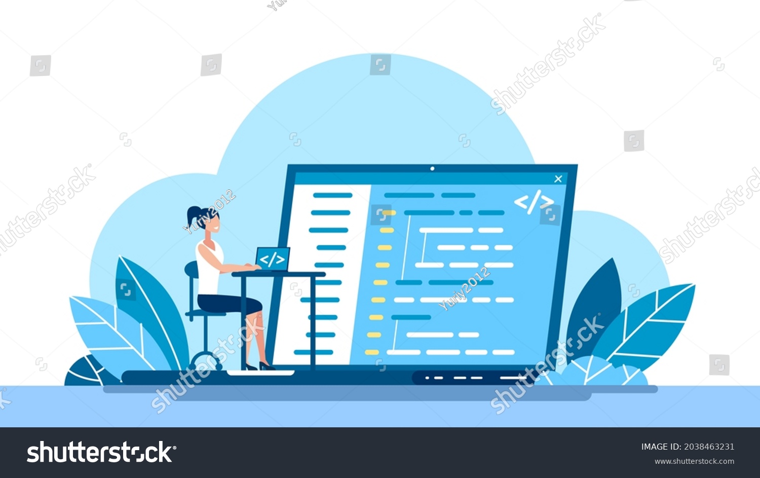 Concept Script Coding Programming Programming Language Stock Illustration 2038463231 Shutterstock