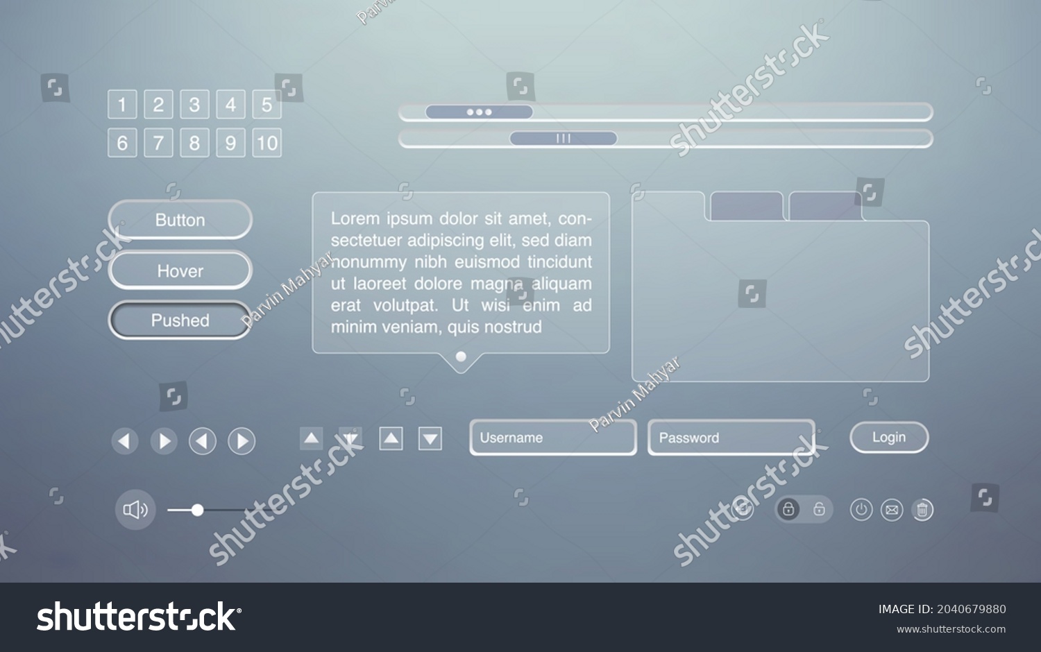 User Interface Elements Mobile App Ui Stock Vector Royalty Free 2040679880 Shutterstock