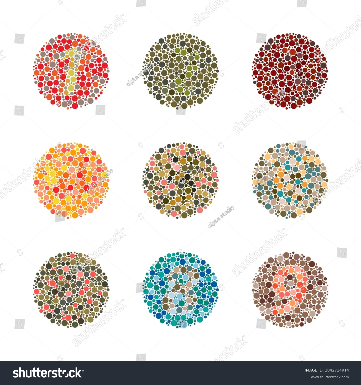 Vector Graphic Color Blind Test Number Stock Vector (Royalty Free ...