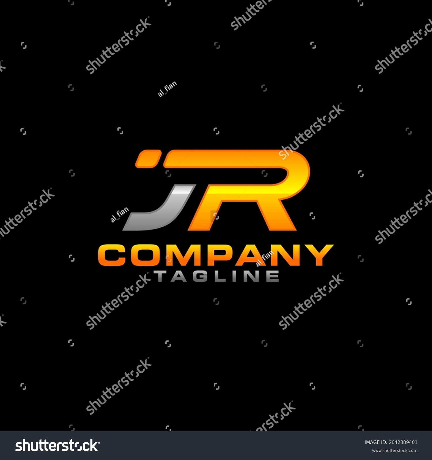 Initials Jr Logo Design Packaged Such Stock Illustration 2042889401 | Shutterstock