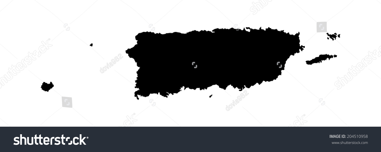 Puerto Rico Map Silhouette: Over 1,140 Royalty-Free Licensable Stock ...