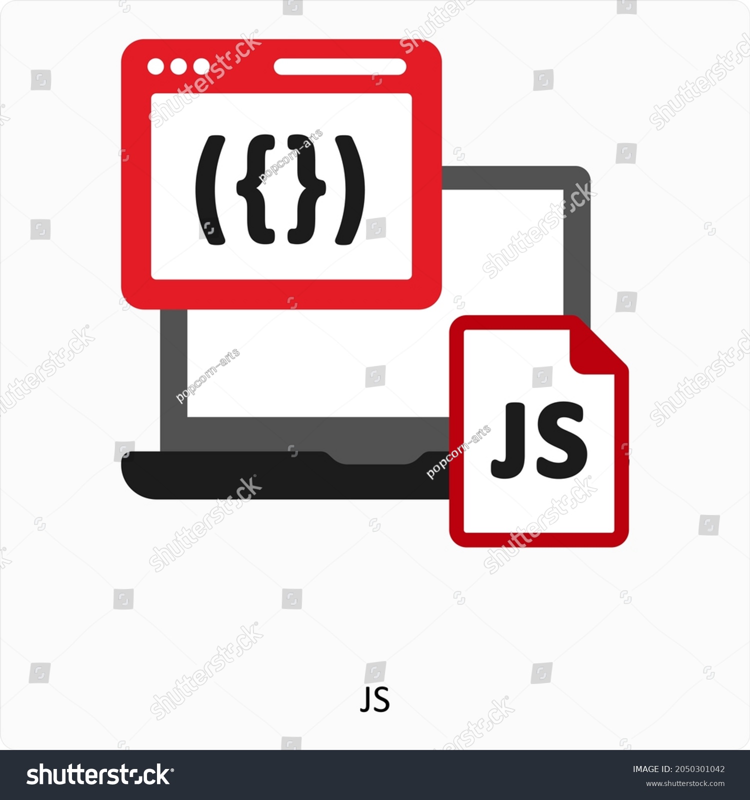 Js Programming Code Icon Concept Stock Vector (Royalty Free) 2050301042 ...