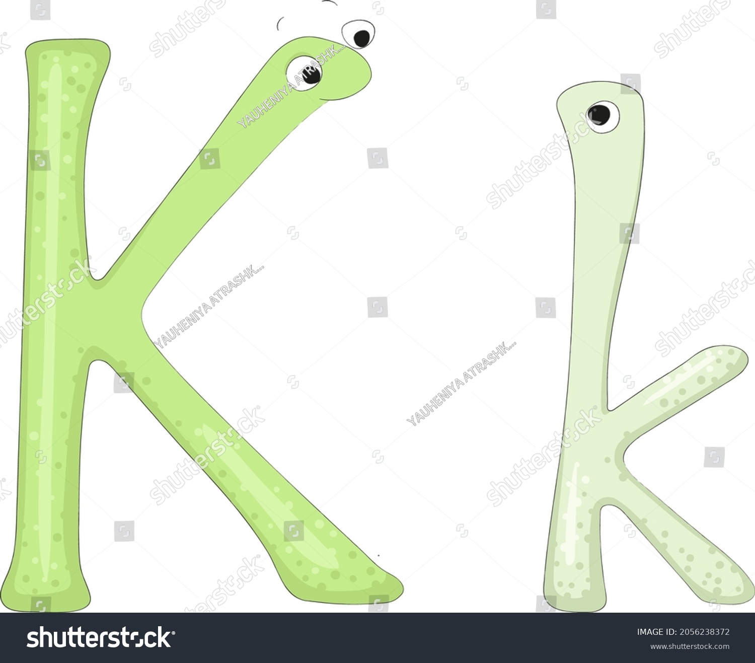 Capital Lowercase Letters Kk English Alphabet Stock Vector (Royalty ...