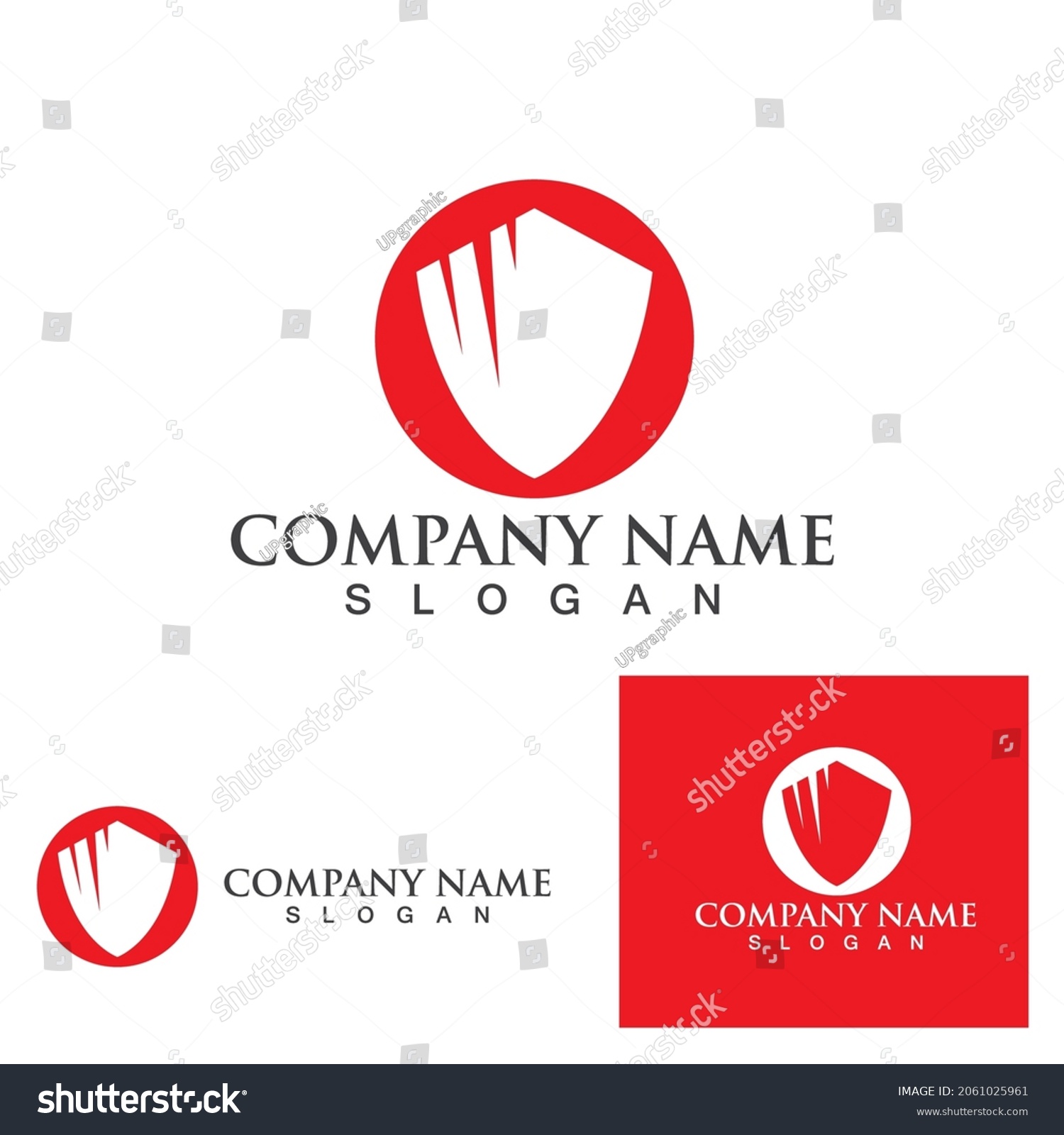 Security Guard Logo Design Vector Shield Stock Vector Royalty Free 2061025961 Shutterstock 