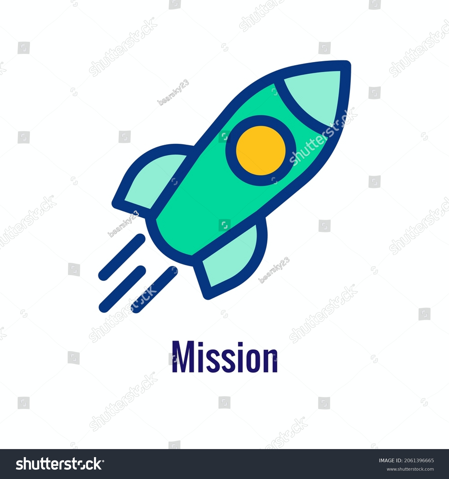 Mission Icon Use Core Values Mission Stock Vector (Royalty Free ...