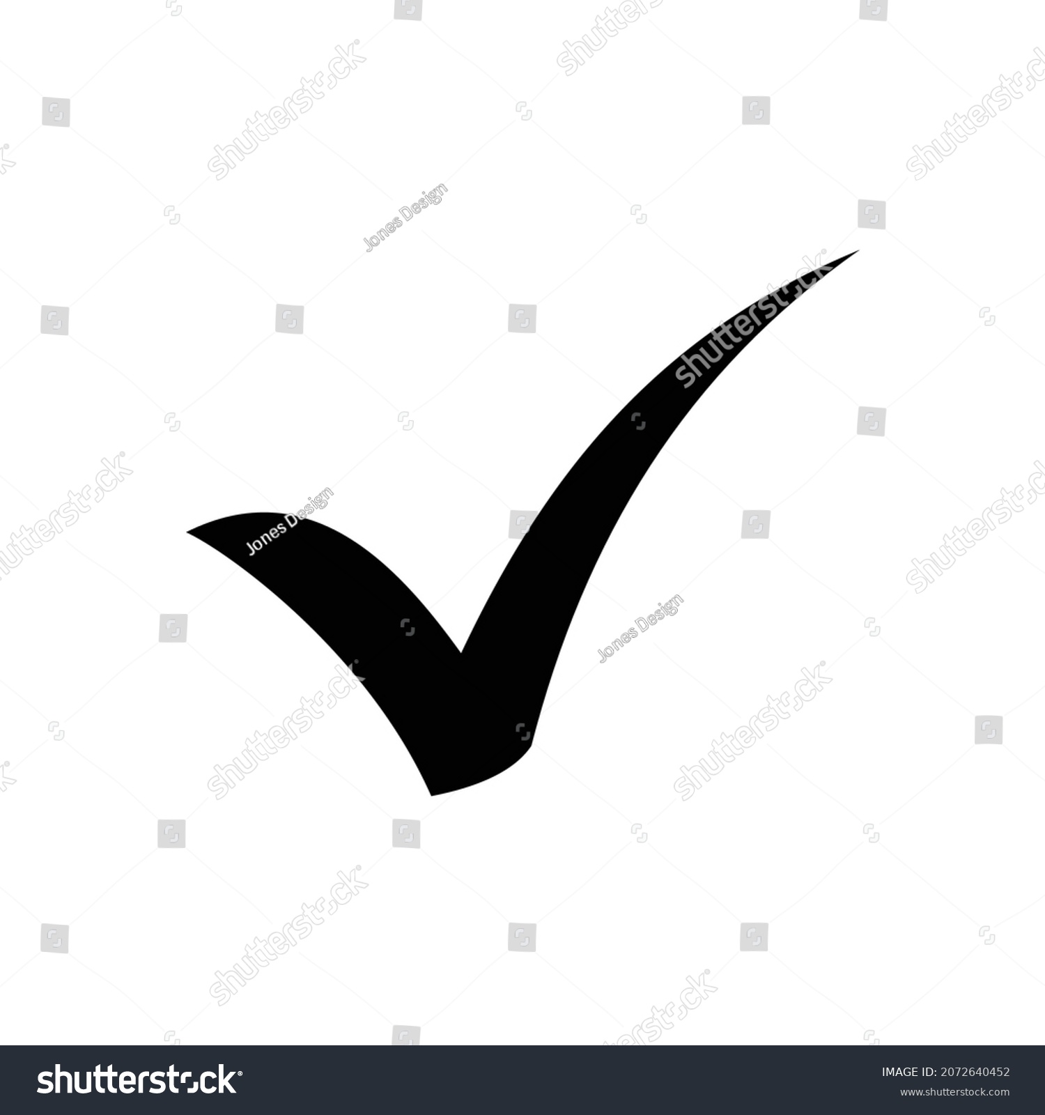 Vector Check Mark Icon Flat Style Stock Vector (Royalty Free ...