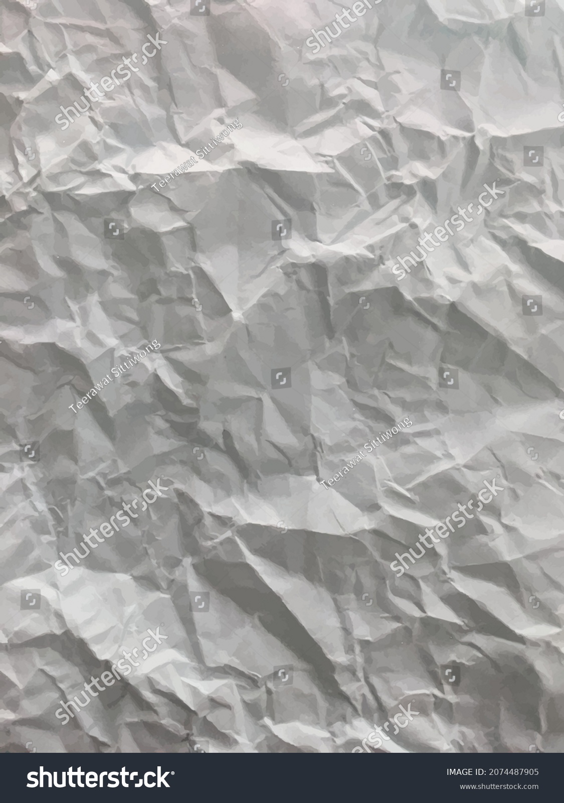 Plain White Wrinkled Paper Background Stock Vector (Royalty Free ...