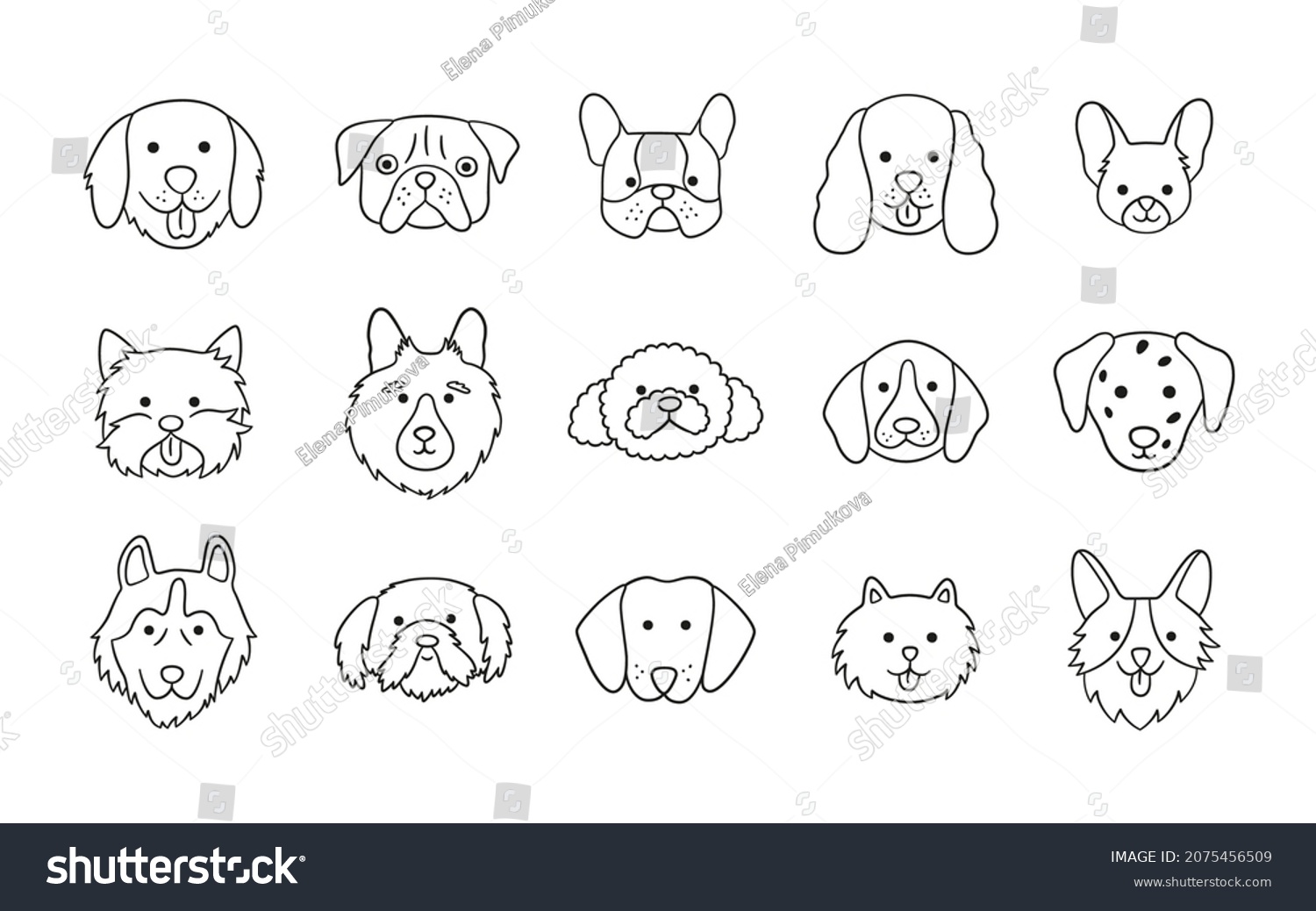 Dog Face Doodle: Over 22,312 Royalty-Free Licensable Stock Vectors ...