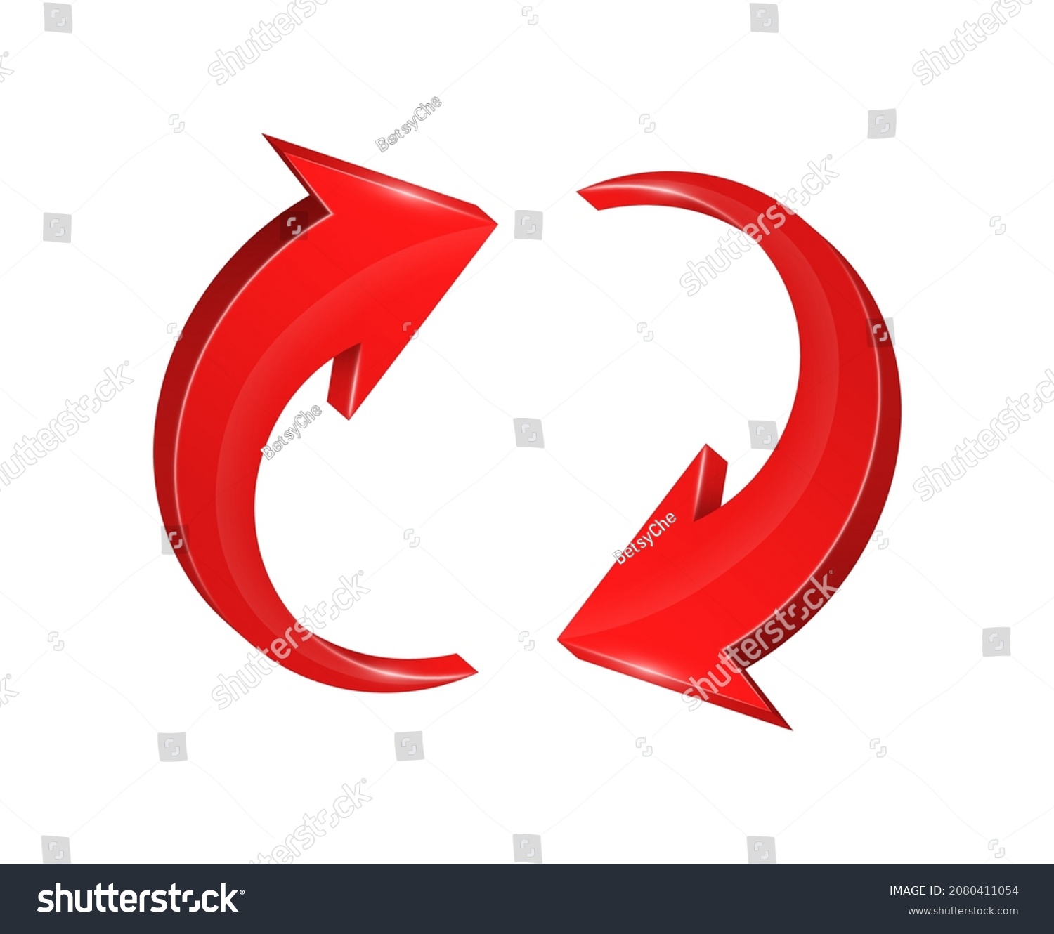 3d Realistic Red Arrows Pointing Various Stock Vector (Royalty Free) 2080411054 | Shutterstock