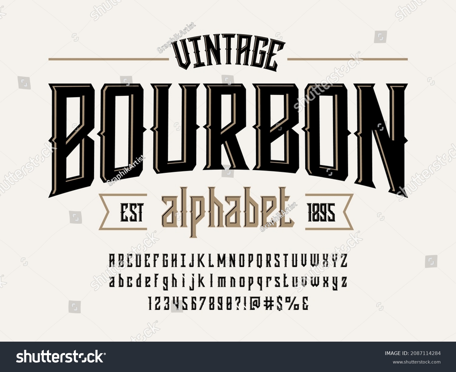 1518 imágenes de Bourbon font - Imágenes, fotos y vectores de stock | Shutterstock