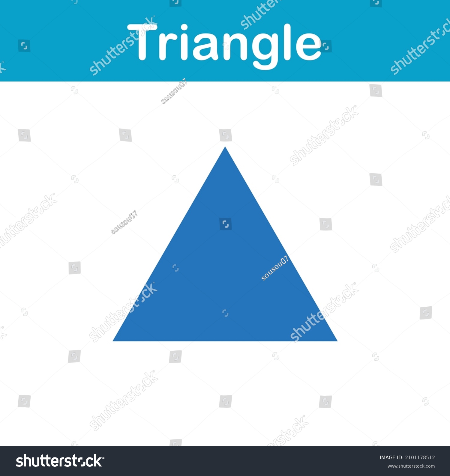 2d Geometric Shape Triangle Stock Vector (Royalty Free) 2101178512 ...