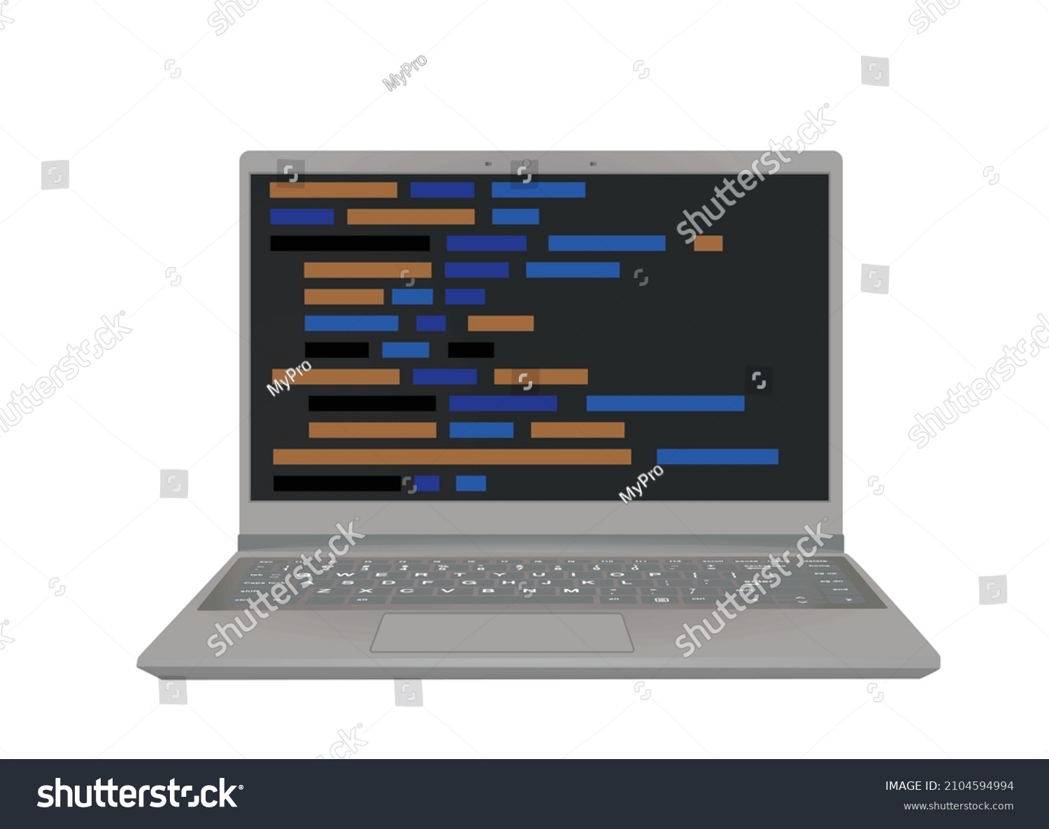 Computer Programming Coding Vector Illustration Stock Vector (Royalty ...