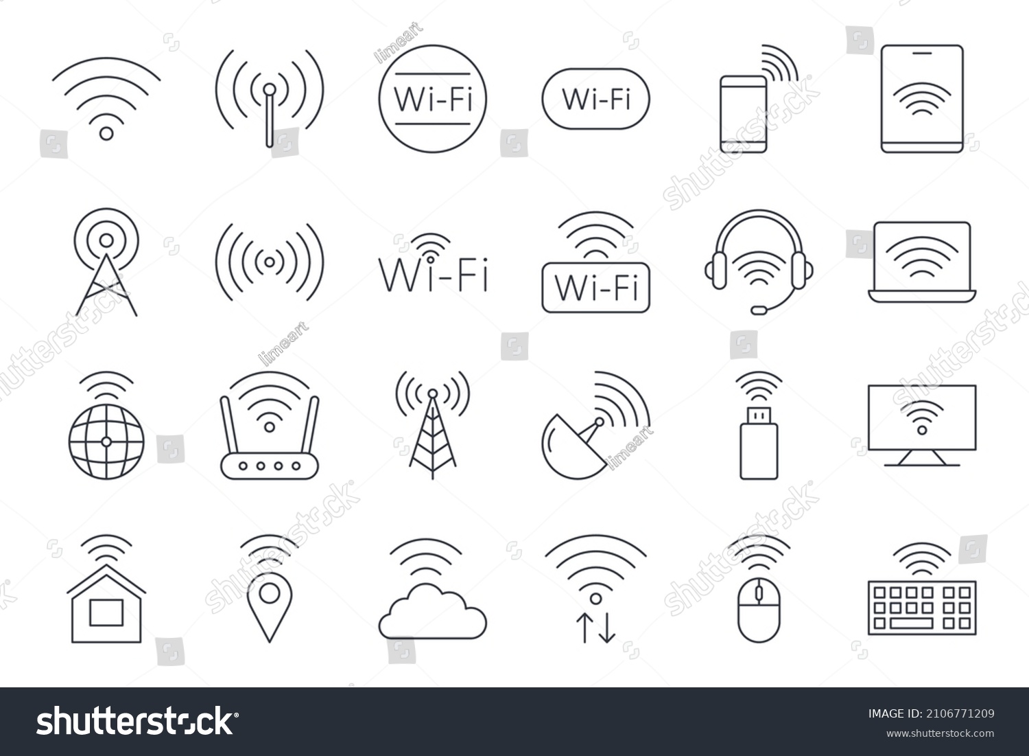 Vector Infinity Icons Editable Stroke Wifi Stock Vector (Royalty Free) 2106771209 | Shutterstock