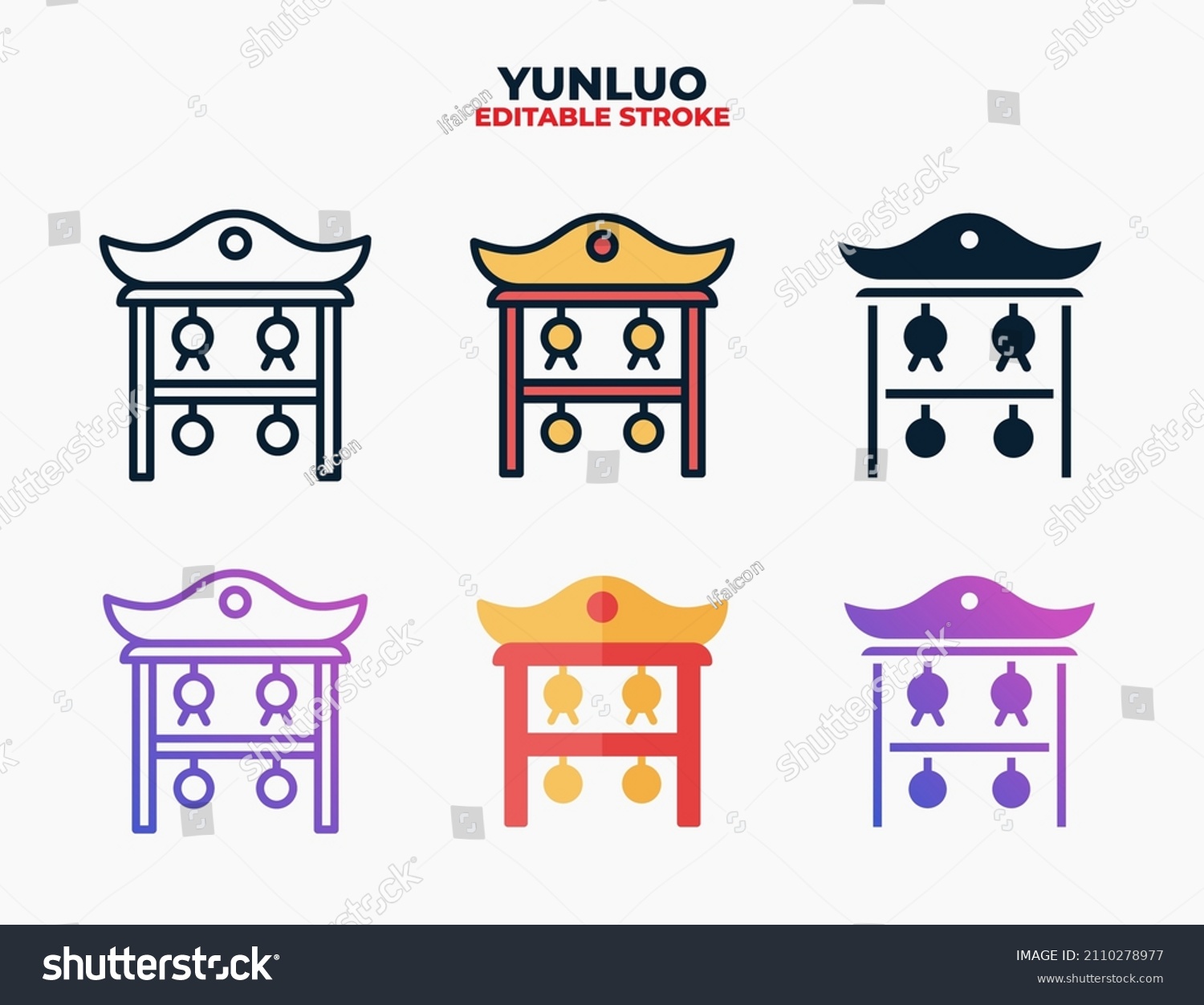 Yunluo Icon Set Different Styles Icons Stock Vector (Royalty Free) 2110278977 | Shutterstock