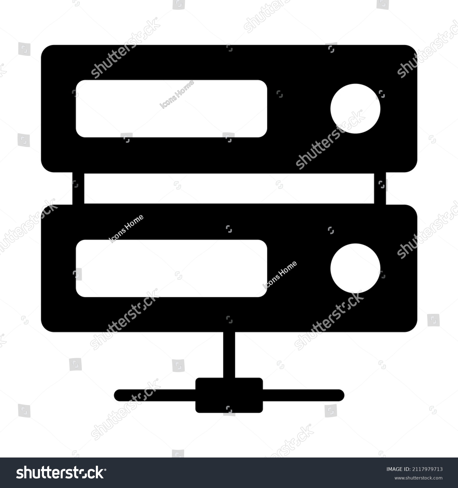 Shared Server Icon User Interface Vector Stock Vector (Royalty Free ...