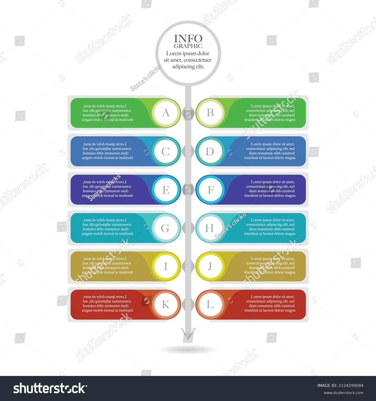 Colourful Infographic Flowchart Vector Illustration Stock Vector ...