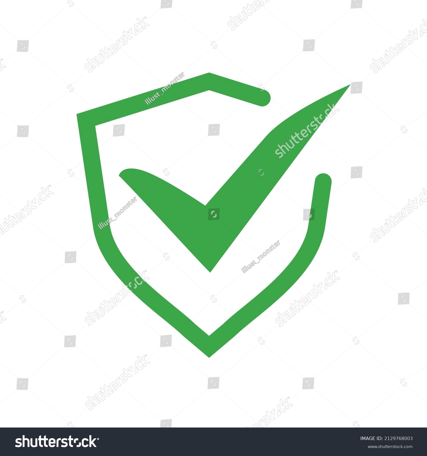 Checkmark Shield Security Authentication Vector Stock Vector (Royalty Free) 2129768003 ...