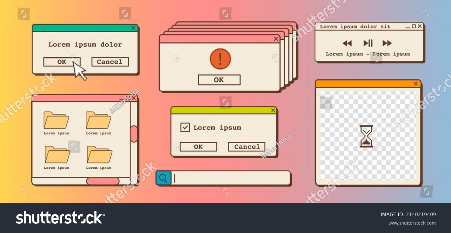 47,524 Retro Ui Element Images, Stock Photos & Vectors | Shutterstock