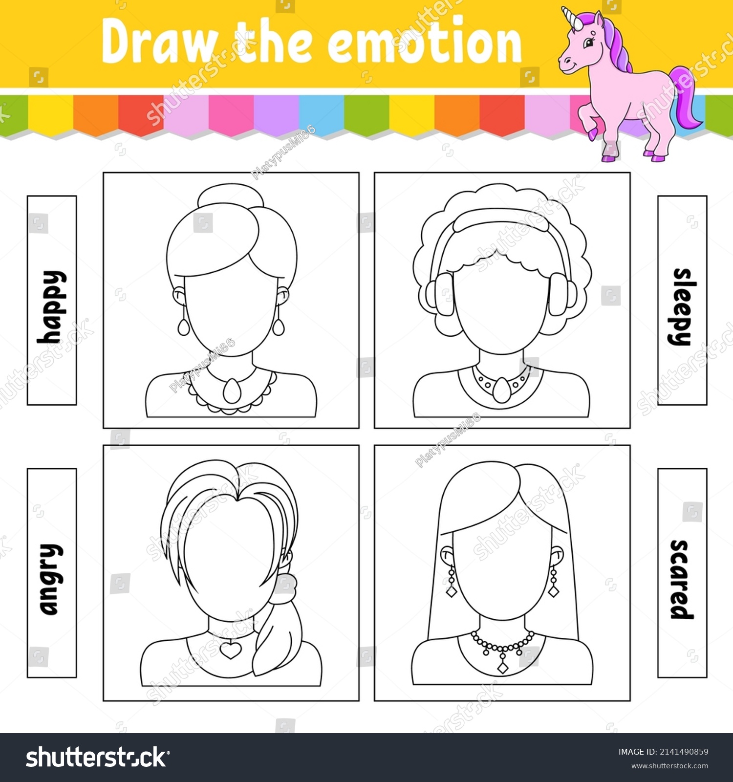 782 Emotions Worksheets Images, Stock Photos & Vectors | Shutterstock