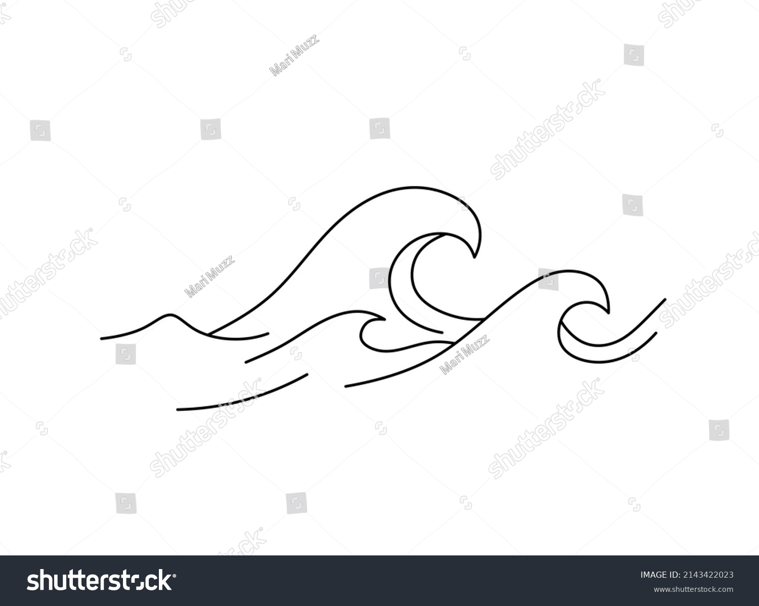 Simple Ocean Wave Graphic