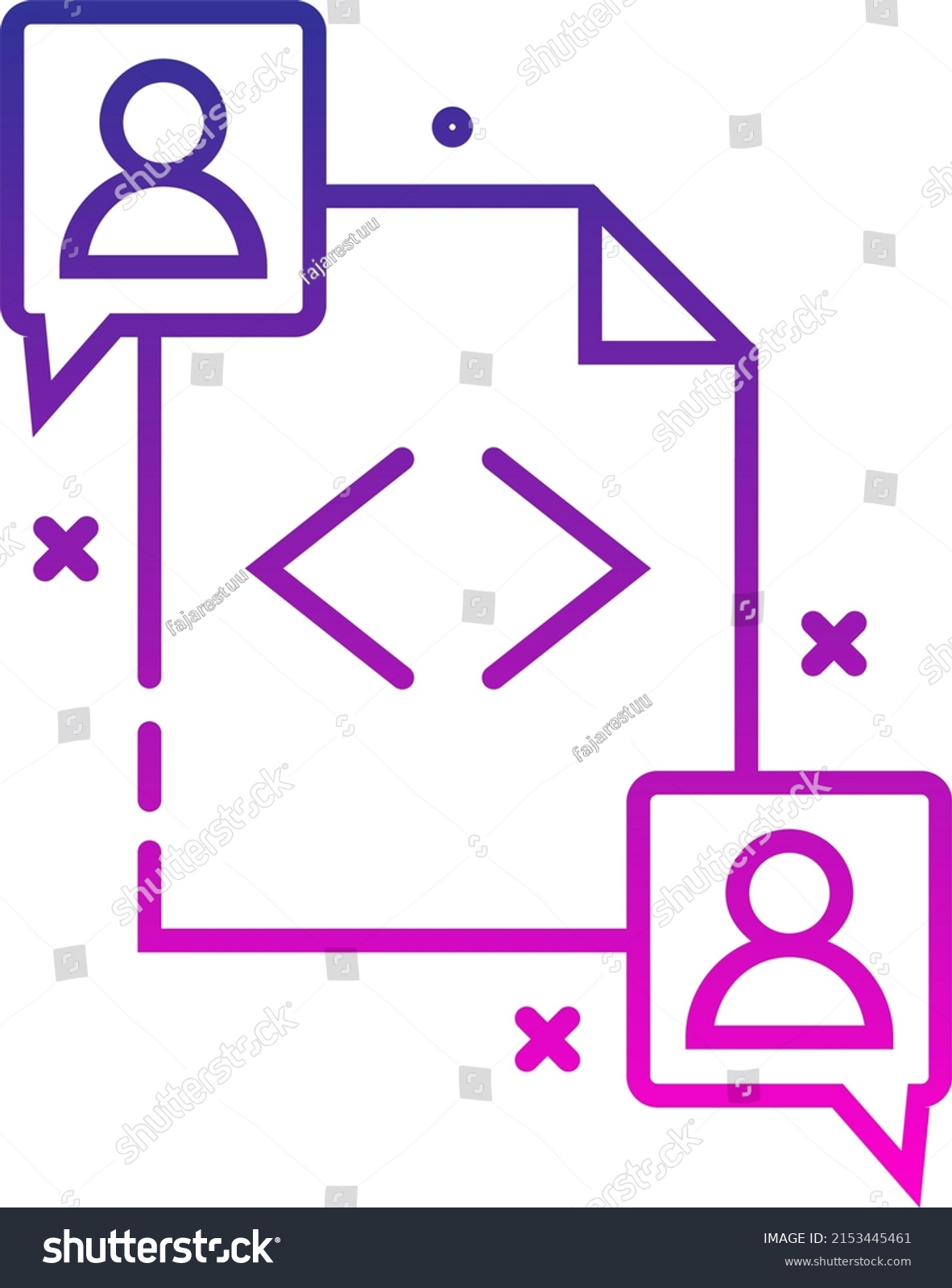 Repository Icon Code Collaboration Git Simple Stock Vector (Royalty ...