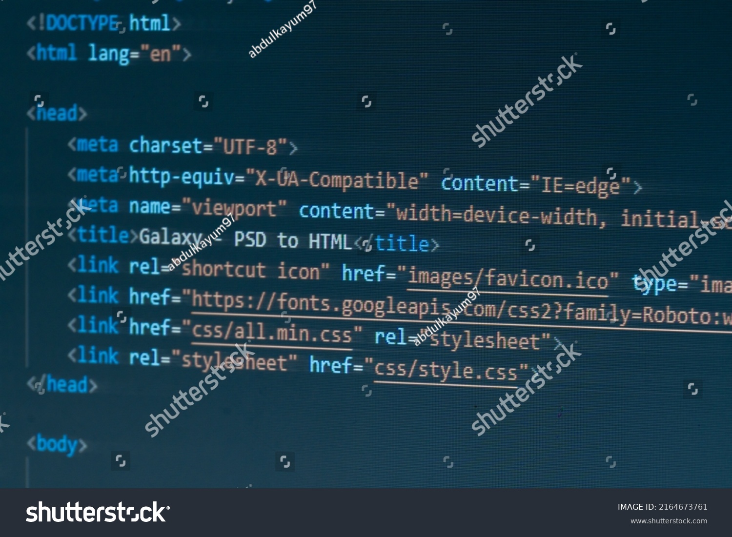 Html Css Coding Code Editor Stock Photo 2164673761 | Shutterstock