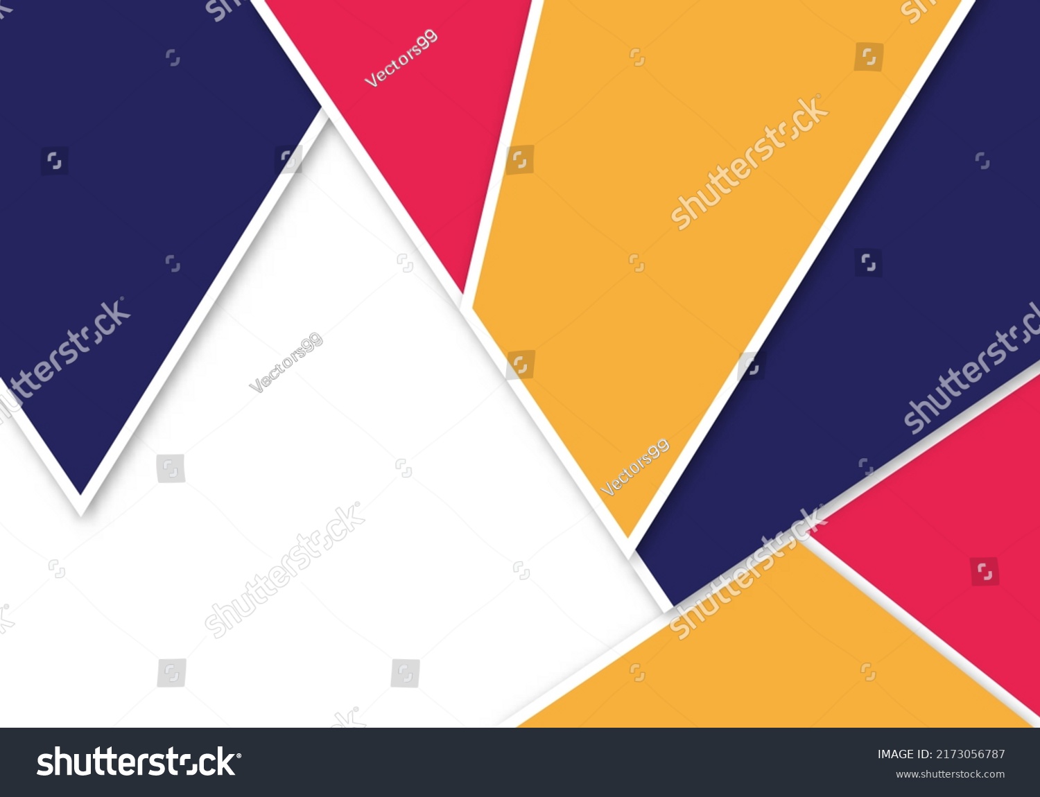 Colorful Background Geometric Overlap Layer Paper Stock Vector Royalty Free 2173056787