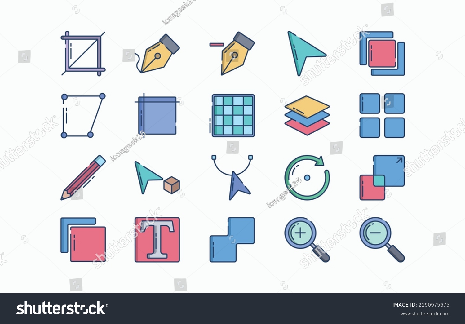 Tools Interface Design Icon Set Stock Vector (Royalty Free) 2190975675 ...