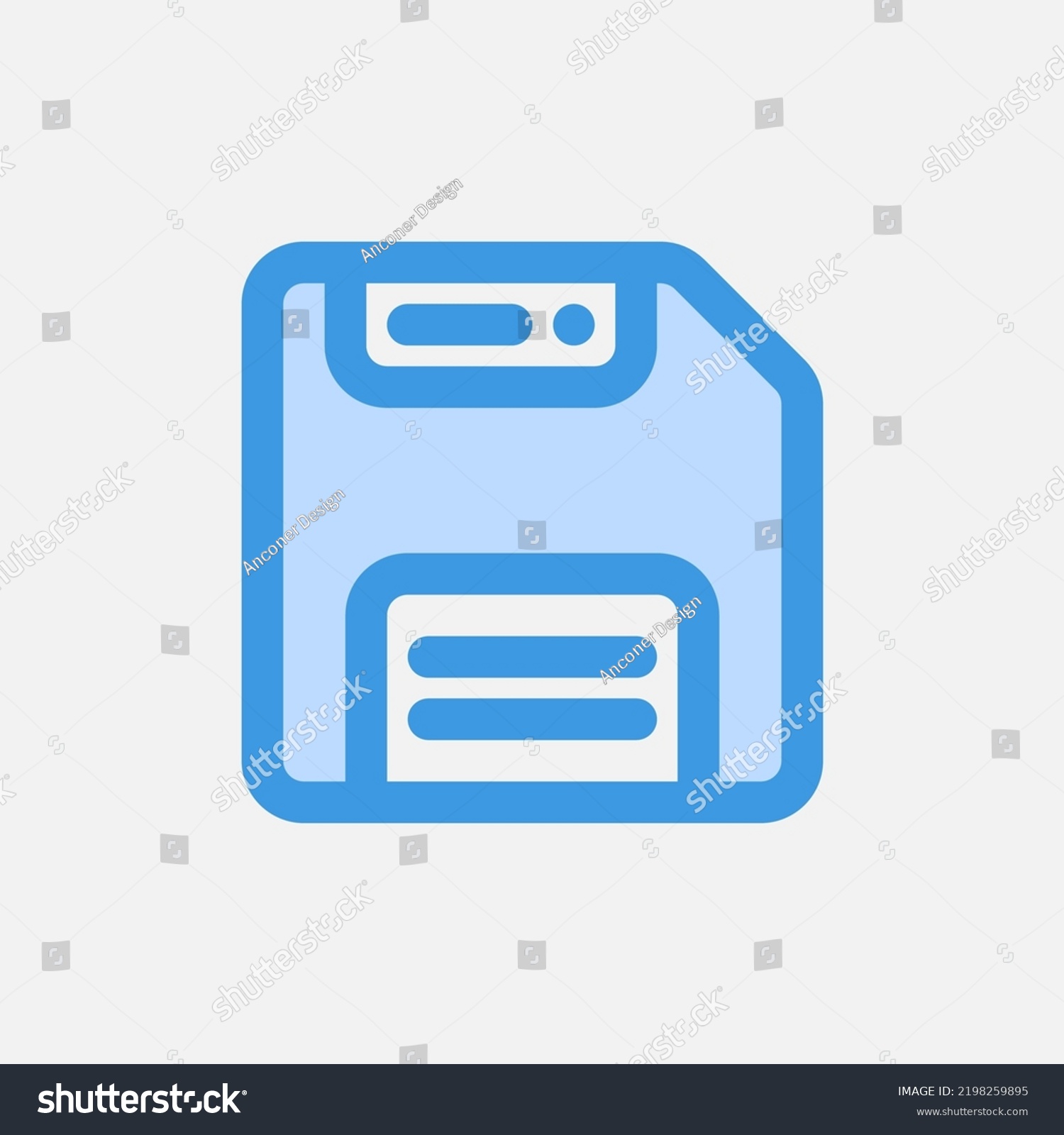 Save Icon Blue Style About User Stock Vector (Royalty Free) 2198259895 | Shutterstock