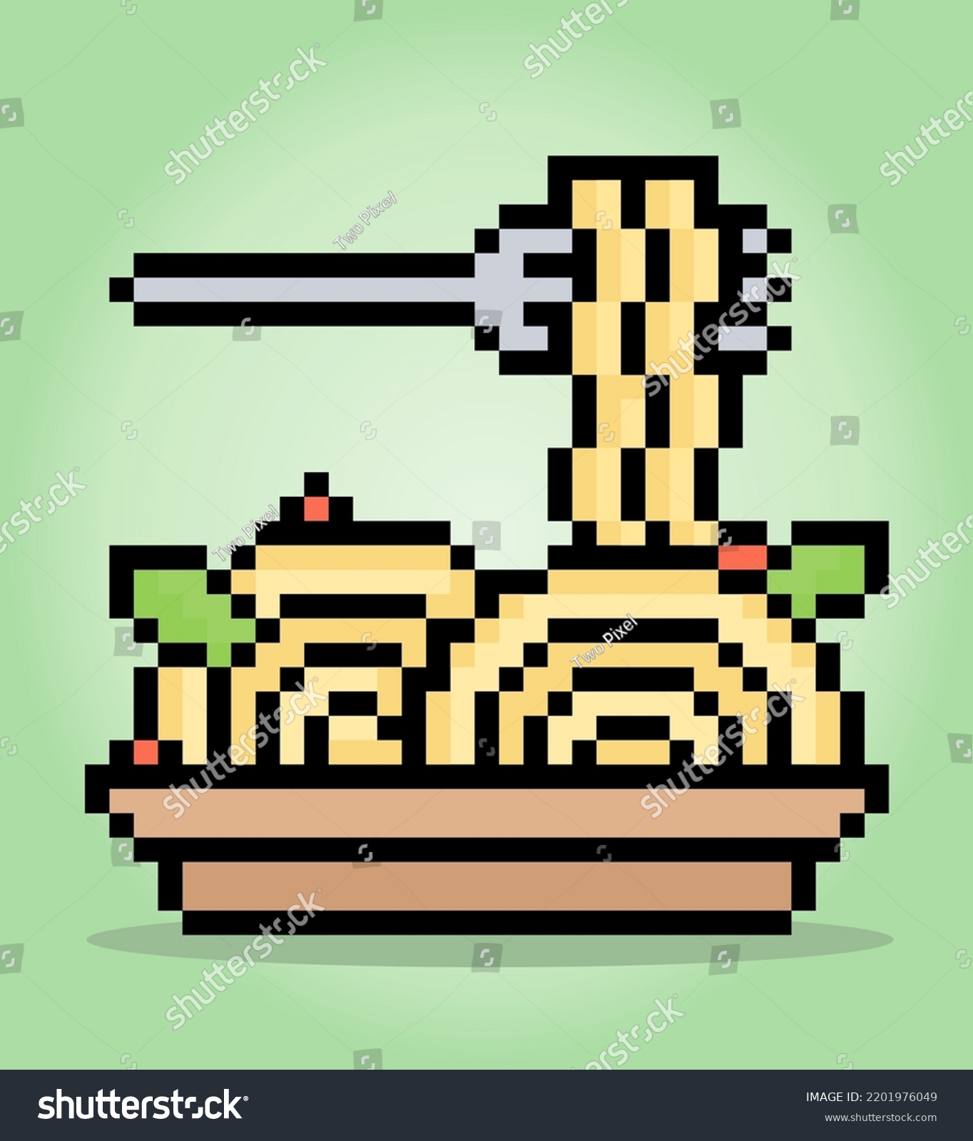 8 Bit Pixel Noodles Bowl Isolated Stock Vector (Royalty Free) 2201976049 | Shutterstock