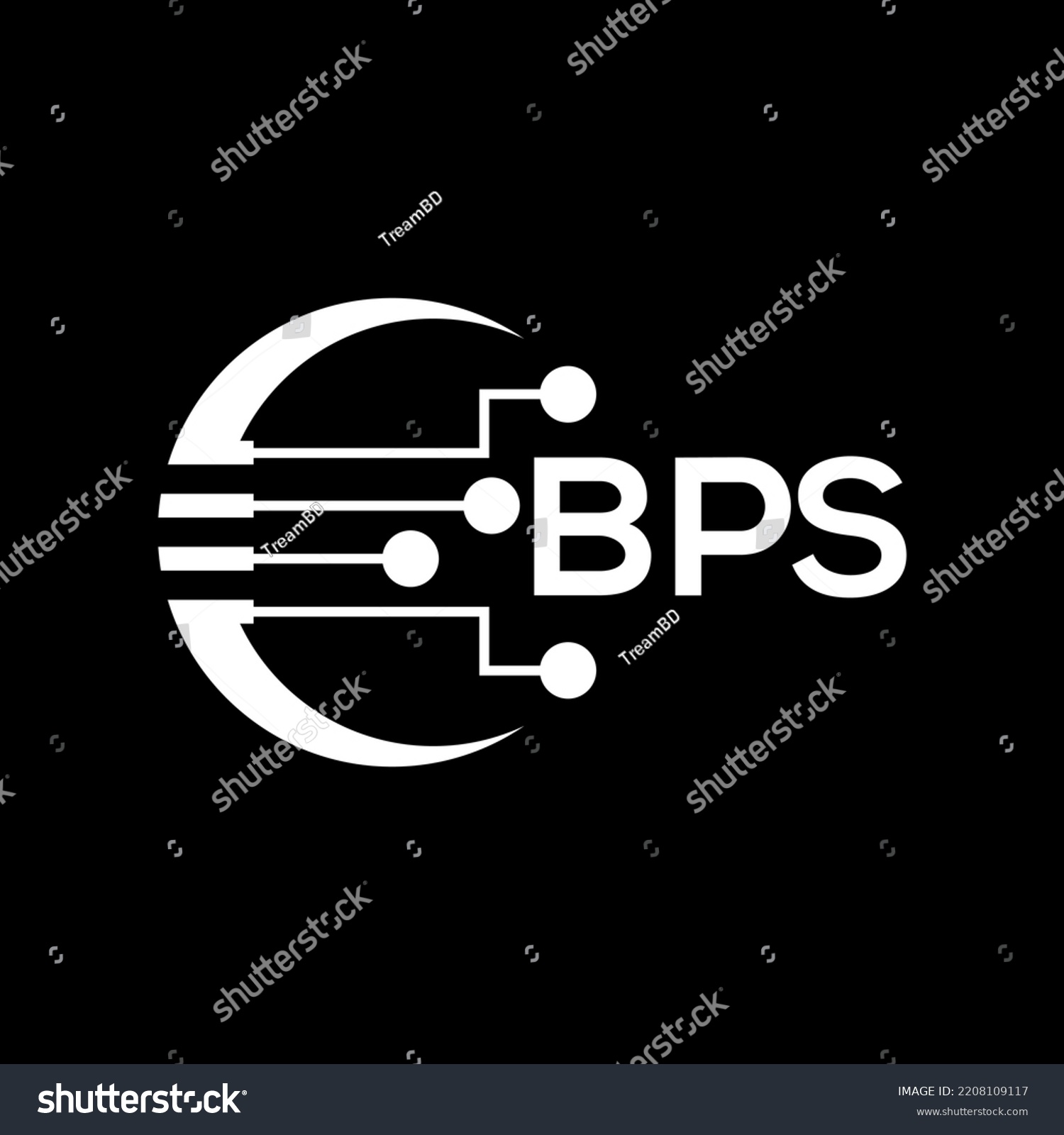 Bps Letter Logo Black Background Technology Stock Vector (Royalty Free) 2208109117 | Shutterstock