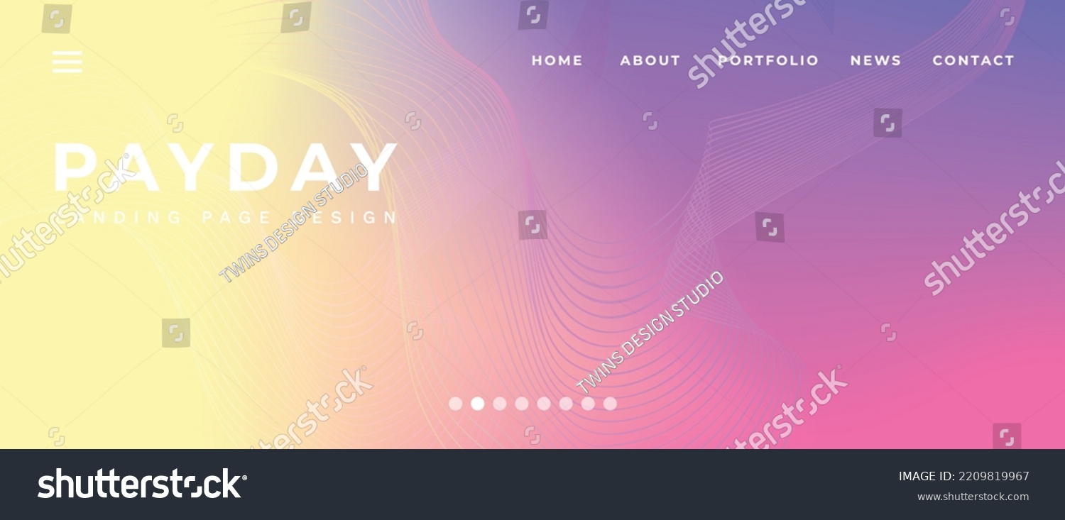 Website Page Gradient Background Vector Modern Stock Vector (Royalty ...