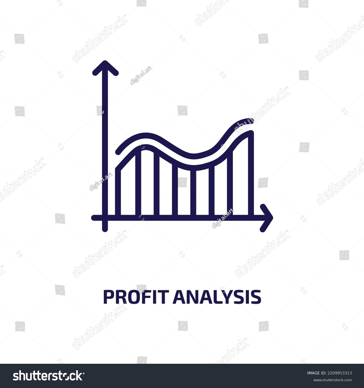 Profit Analysis Icon Business Analytics Collection Stock Vector Royalty Free 2209953313