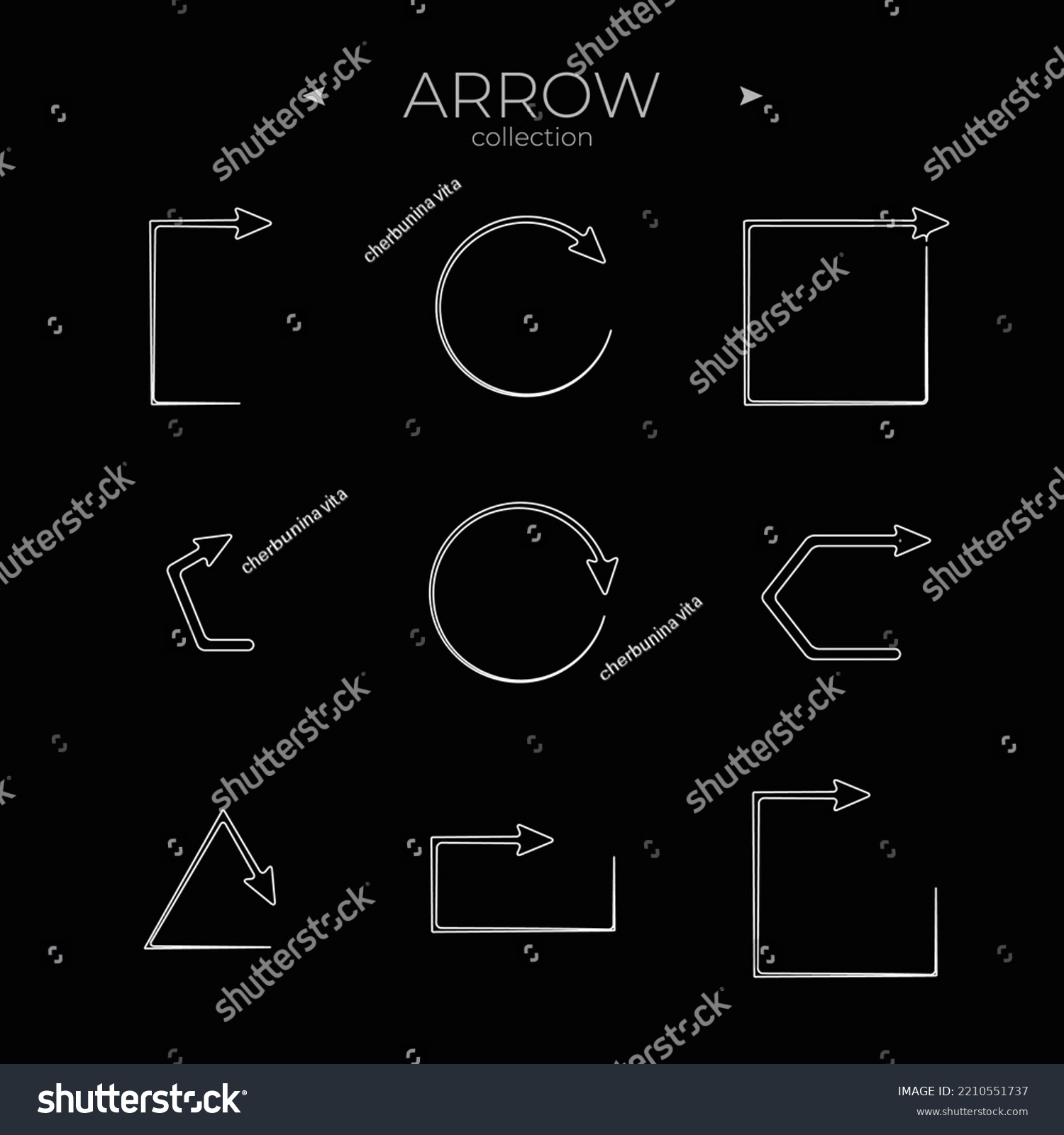 Simple Set Arrow Icons Universal Arrow Stock Vector (Royalty Free) 2210551737 | Shutterstock