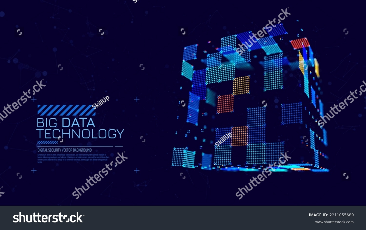 Big Data Storage Technology Abstract Data Stock Vector (Royalty Free ...