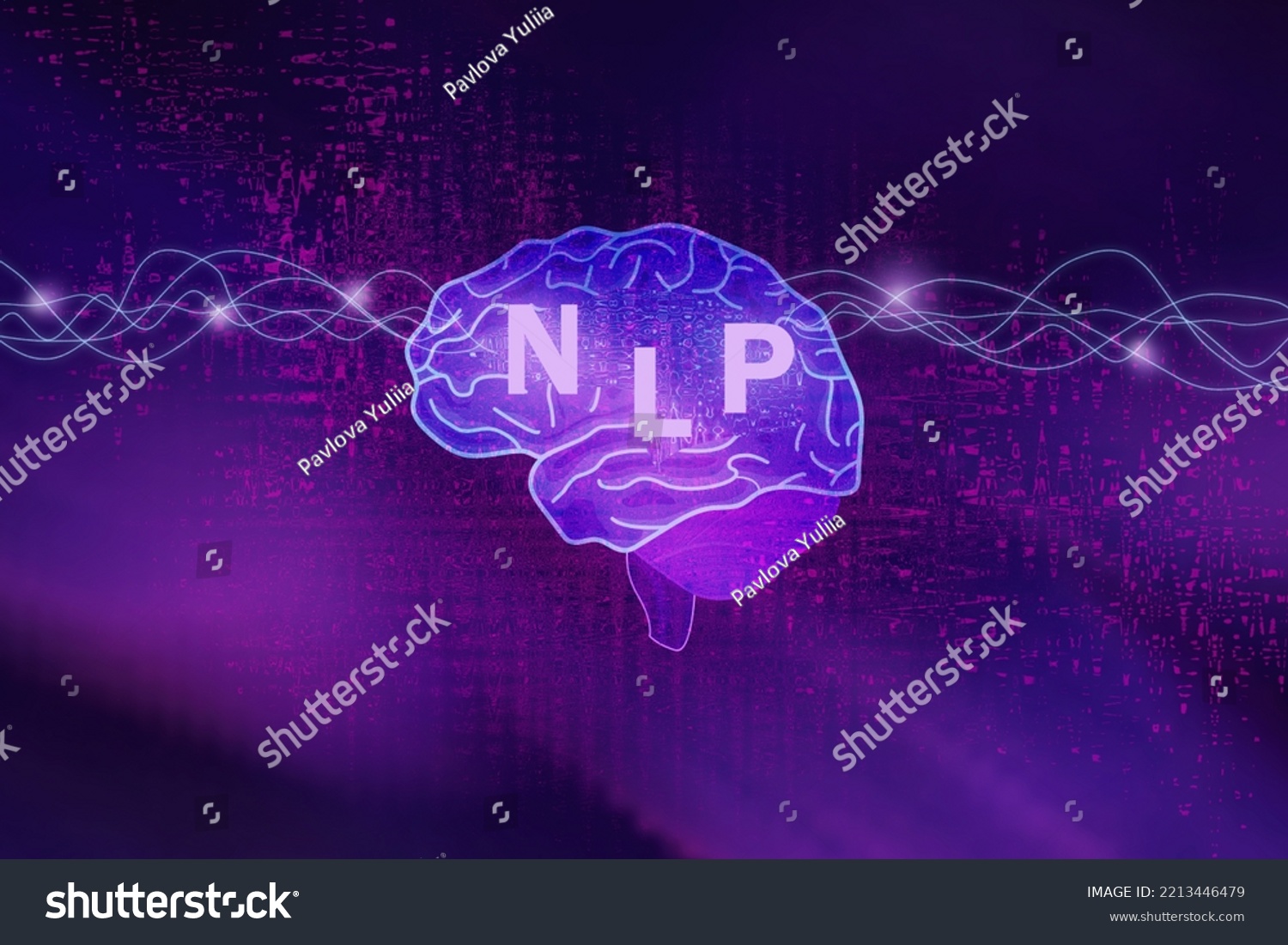 Brain Nlp Programming Natural Language Process Stock Illustration ...