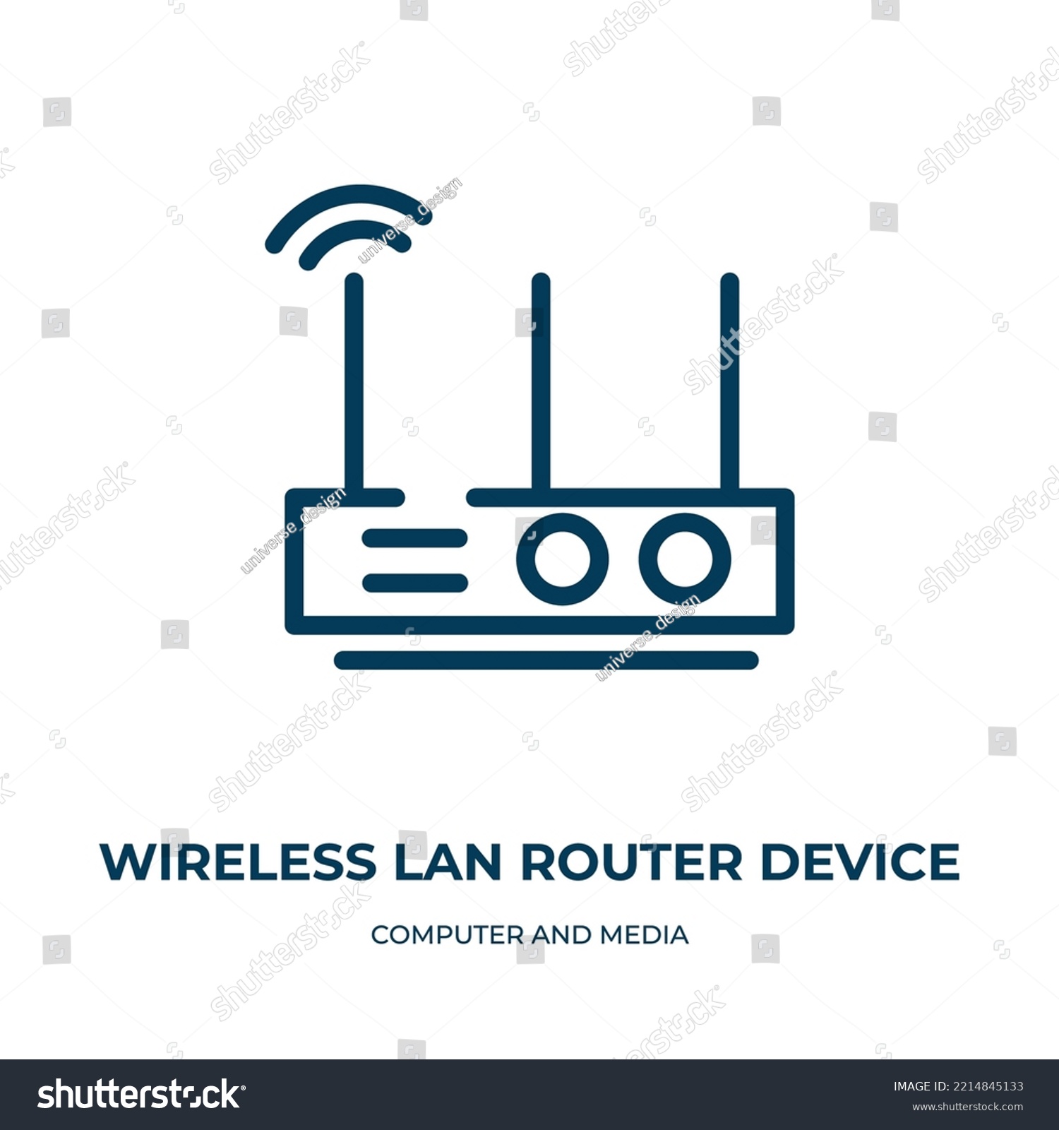 Wireless Lan Router Device Icon Linear Stock Vector (Royalty Free) 2214845133 | Shutterstock