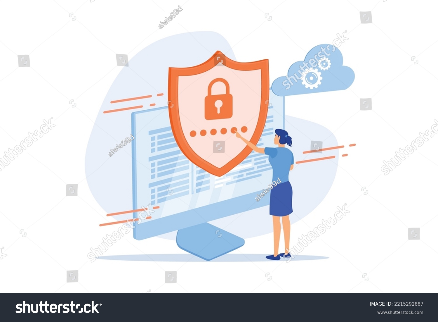 Concept Protecting Computer Data Web Page Stock Vector (Royalty Free) 2215292887 | Shutterstock